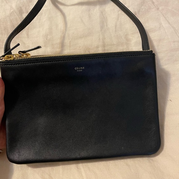 Bags | Celine Black Trio Crossbody Bag | Poshmark